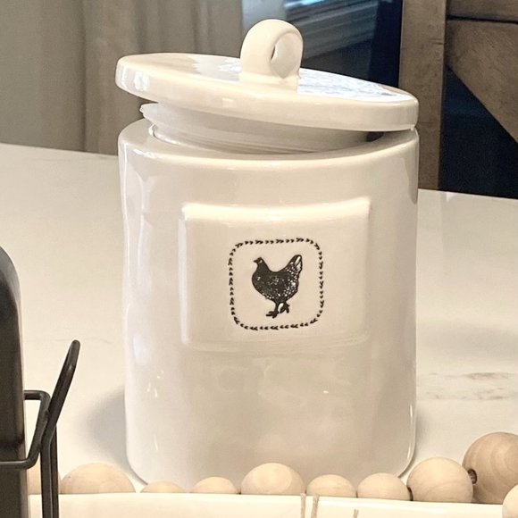 Kitchen | Stoneware Canister With Chicken Design | Poshmark